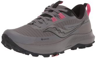 Saucony Damen Peregrine 13 GTX Traillaufschuh, Gravel/Black, 41 EU