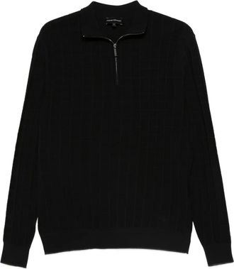 Emporio Armani pull à col zippé - Noir