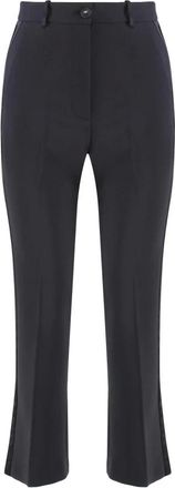 Elisabetta Franchi Femme, Pantalons, Noir, Taille: 42 FR Pantalon Tuxedo en cr&ecirc;pe avec bandes en satin