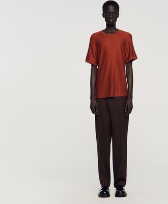 Sandro T-shirt effet piqu&eacute;