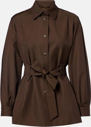 Max Mara Hemdjacke aus Schurwolle