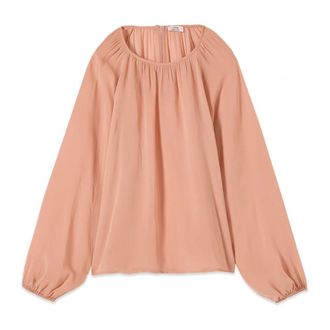 Oltre Viskose-Cr&ecirc;pe-Bluse - - Blouses & Shirts - Damen - Rosa - L