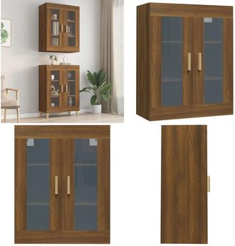 vidaXL Vidaxl - H&auml;ngeschrank Braun Eichen-Optik 69,5x34x90 cm - Wandschrank - H&auml;ngeschrank - K&uuml;chenregal - Wohnzimmer Deko - Holzschrank - Home & Living