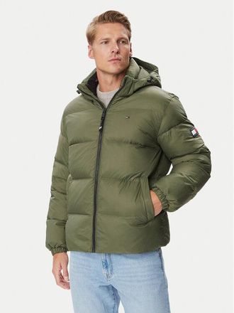 Tommy Jeans Daunenjacke Essential DM0DM19786 Khakifarben Regular Fit