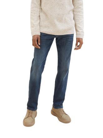 Tom Tailor Herren Marvin Straight Jeans, 10120 - Used Dark Stone Blue Denim, 34/30