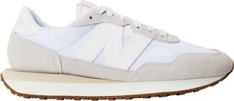 New Balance 237 Klassisch Sneaker f&uuml;r Damen, Wildleder (Wei&szlig;/Gummi Rosa)