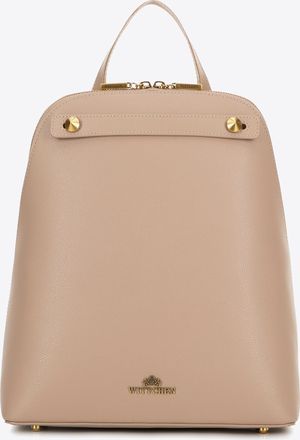 Wittchen Damen-Lederrucksack, trapezf&ouml;rmig, beige, Naturleder