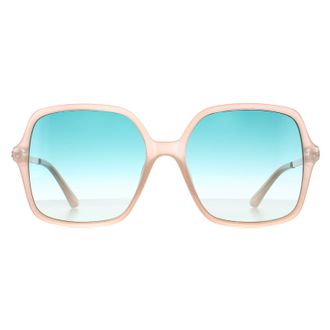 Guess Square Womens Gl&auml;nzend Beige Gr&uuml;n Farbverlauf GU7845