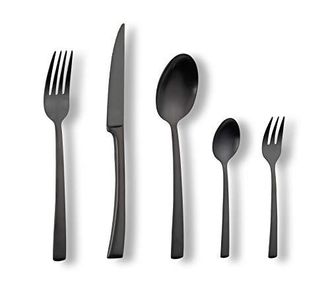 Echtwerk Tafelbesteck Avelino, Black Edition, 20-teilig, Essbesteck f&uuml;r bis zu 4 Personen, Edelstahl 18/10, mattiert, Hochwertiges Besteck Set, f&uuml;r Esstisch, T