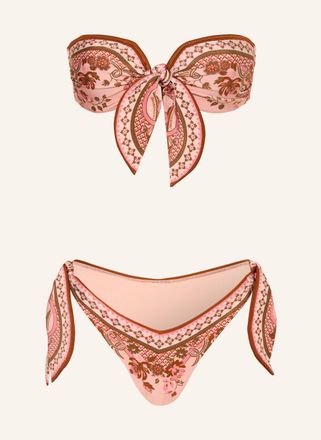 Zimmermann Bandeau-Bikini Aster pink