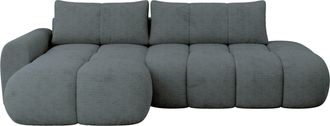 Mirjan24 Ecksofa mit offener Ottomane Messirt O f&uuml;r Wohnzimmer mit Schlaffunktion und Bettkasten, Eckcouch, Polsterecke, abgerundete Kanten (Flow 21, Seite: Li
