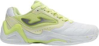 Joma Chaussures de Tennis pour Femme, Pointure 37-41, stabilit&eacute; et r&eacute;sistance - Set Lady, Blanc Jaune, 38.5 EU