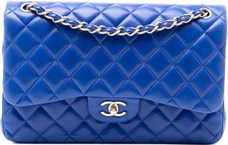 Chanel Hobo Bags - Jumbo Classic Lambskin Double Flap - Gr. unisize - in Blau - f&uuml;r Damen
