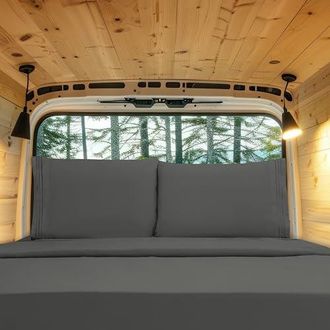 Elegant Comfort Luxuriöses 1500 Premium-Mikrofaser-Bettwäsche-Set, 4-teilig, knitterfrei, rundum elastisch, Tiefe Tasche bis 40,6 cm, Wohnmobil, kurzes Queen-Size-Bet