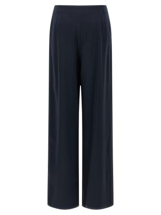 Max Mara Womens Blue Silk Casual Pants