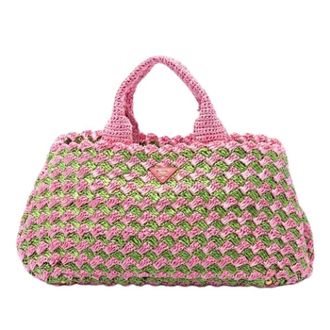 Prada Sac cabas en raffia Pre-owned - Femme - Pre-owned - Multicolore - Taille: ONE Size