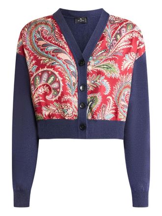Etro cardigan à motif cachemire - Bleu