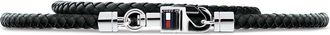 Tommy Hilfiger Jewelry Geflochtenes Lederarmband f&uuml;r Herren Schwarze Farbe - 2701063