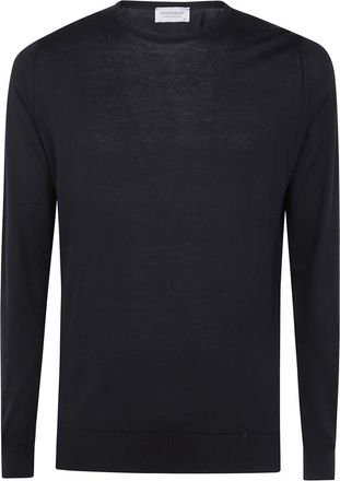 John Smedley Homme, Pulls, Noir, Taille: 2XL Pull Hatfield Manches Longues Col Rond