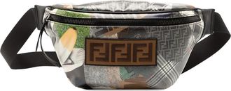 Fendi Bauchtaschen - Hey Reilly Zucca FF 1974 Coated Canvas Belt Bag - Gr. ONE SIZE - in Grau - f&uuml;r Damen