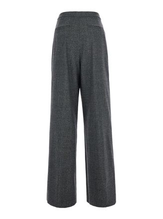 Pantaloni Torino Womens Trousers Wool Pleated Grey