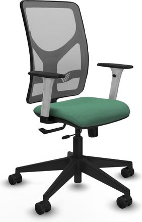 Piqueras y Crespo Liegestuhl aus PC, mit Armlehnen in Wei&szlig; und Schwarz, h&ouml;henverstellbare Lendenwirbelst&uuml;tze, ausgestattet mit Syncro/Traslack und Schneideschaum, Grau/