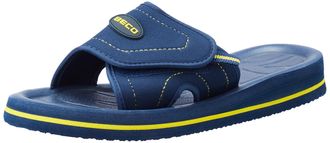 Beco Beermann GmbH & Co. KG Fu&szlig;bettpantoletten, Klettbandage, Unisex Pantoletten, Blau (Blau/Gelb 62), 46 EU (11.5 UK)