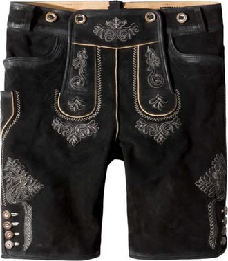 Stockerpoint Herren Lederhose Beppo4 I Größe 44-64 I Bequeme Trachtenhose in edler Hirschoptik mit Gürtel I Aus 100% hochwertigem Wildbockleder I Perfekt für Trach