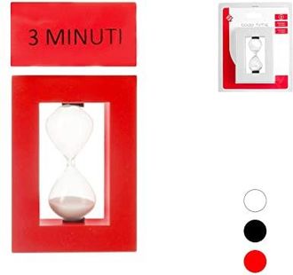 hOme Home 8675900 Sanduhr 3 Minuten, Höhe 10 cm, Mehrfarbig