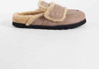 Steve Madden Bomb sabots en imitation peau de mouton couleur mushroom-Neutre