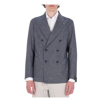 Tagliatore Doppelreihige Jacke Montecarlo - - Jackets - Herren - Blau - 2XL