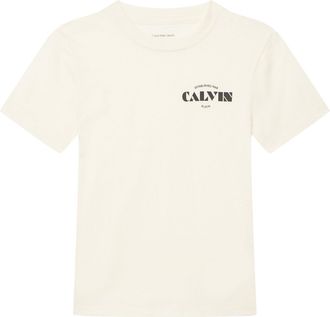 Calvin Klein Jeans T-Shirt Small Chest LVCKTJA40B Wei&szlig; Regular Fit