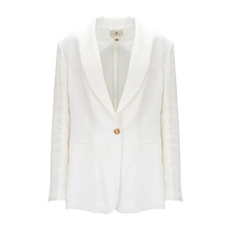 Elisabetta Franchi Blazer mit Goldknopf - - Jackets - Damen - Wei&szlig; - XL