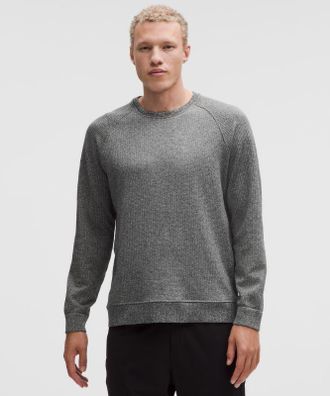 lululemon Haut à manches longues col rond Engineered Warmth pour Hommes - Gris - Taille L