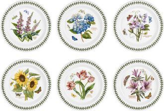 Portmeirion Set de 6 assiettes plates - Jardin Botanique