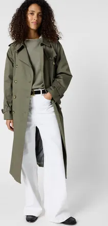 Gerard Darel Trench long kaki - SERGE - Vert Kaki