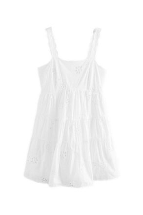 Next Strandkleid Gestuftes Minikleid mit Stickereien (1-tlg)