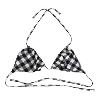 Dolce & Gabbana Kariertes Neckholder-Bikini-Oberteil - - Swimwear - Damen - Schwarzk - M