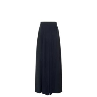 Max Mara Femme, Pantalons, Bleu, Taille: 36 FR Pantalon en laine &agrave; plis pliss&eacute;s