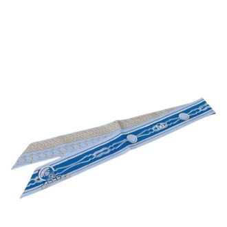Herm&egrave;s Pre-owned Maillons Twilly Scarf - Femme - Pre-owned - Bleu - Taille: ONE Size