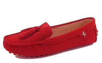 Minitoo Femme Gland Suede Cuir Loafers Mocassins Chaussures dété pour Rouge EU 40