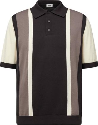 Drykorn Strick-Poloshirt aus Baumwolle mit Blockstreifen, Regular Fit in