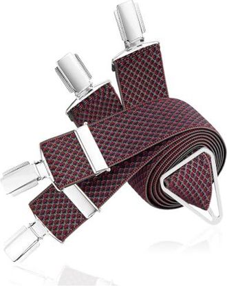 Lindenmann Mens Braces/Suspenders/mens suspenders, X-shape, 35 mm stetch, XXL, red, 7545-004, Größe/Size:120
