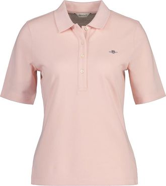 GANT Gant Damen Slim Shield Pique Polohemd, Faded Pink, M EU