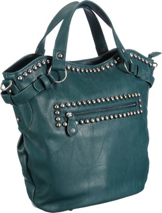 Pieces ROTA Shop Bag 17045157, Damen Henkeltaschen, Grün (Pine Green), 33x35x10 cm (B x H x T)