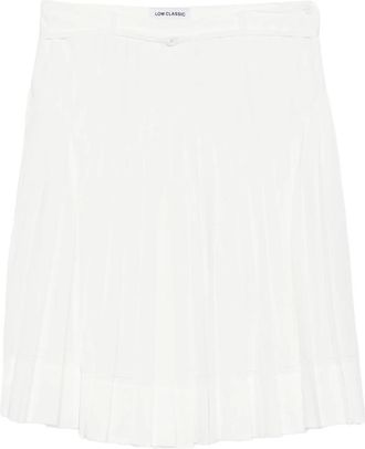 Low Classic Pleated Midi Skirt