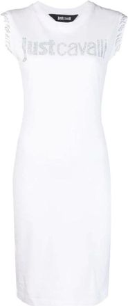 Just Cavalli Femme, Robes, Blanc, Taille: 40 FR Abito