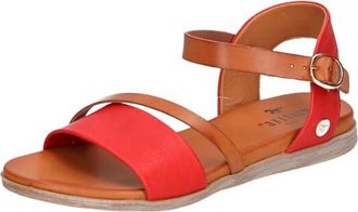 Mustang Jeans Sandales Mode Femme 1424-807, Pointure:39 EU, La Couleur:Rouge
