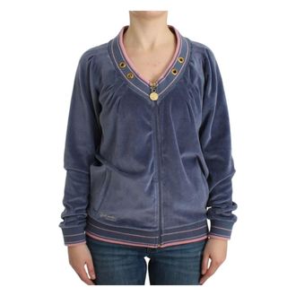 Roberto Cavalli Damen, Sweatshirts & Hoodies, Blau, LGr&ouml;&szlig;e
