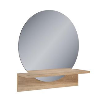 Vicco Badezimmerspiegel Elyra, Goldkraft Eiche, 50 x 54.5 cm mit Ablage